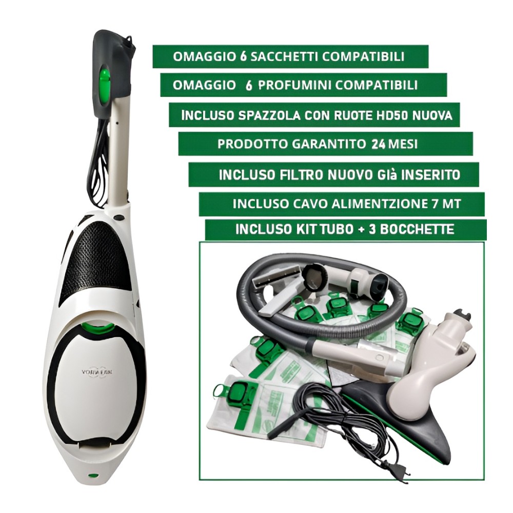 Aspirapolvere Vorwerk Folletto Vk 150 Scatolato +Tubo e Bocchette ...